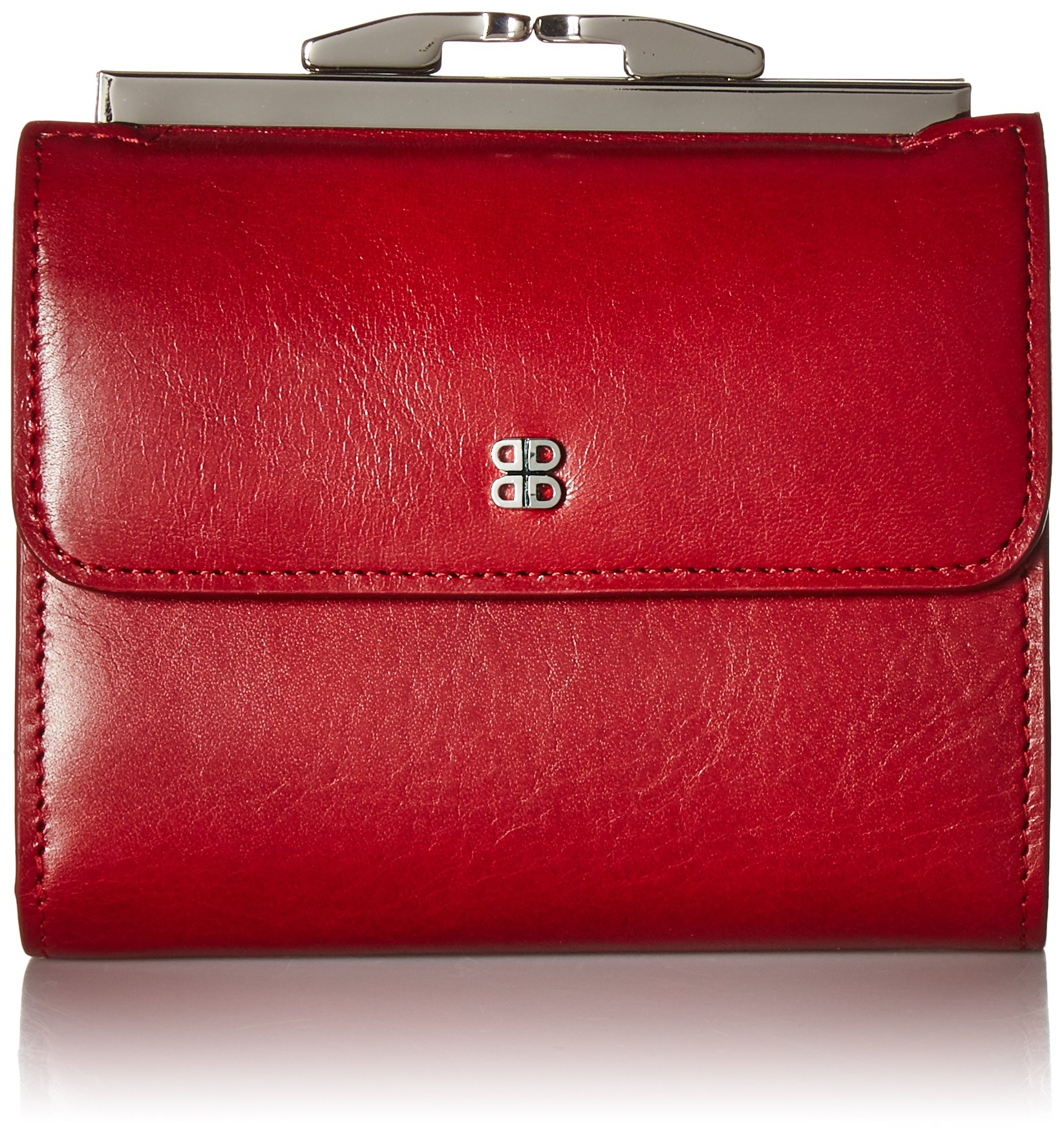 Bosca Old Leather 4" French Purse Brick Red One Size