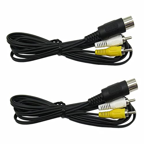WGL New 6FT RCA TV AV Audio Video Cord Cable for Sega Genesis & Sega Master System
