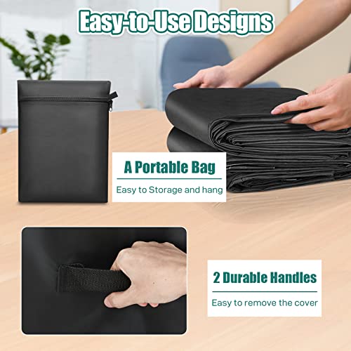 GARPROVM Patio Furniture Covers Waterproof Outdoor Table Sofa Set Covers with Upgraded 600D Material, 4 Windproof Buckles 124 x 71 x 29 Inch Rectangular Heavy-Duty Large