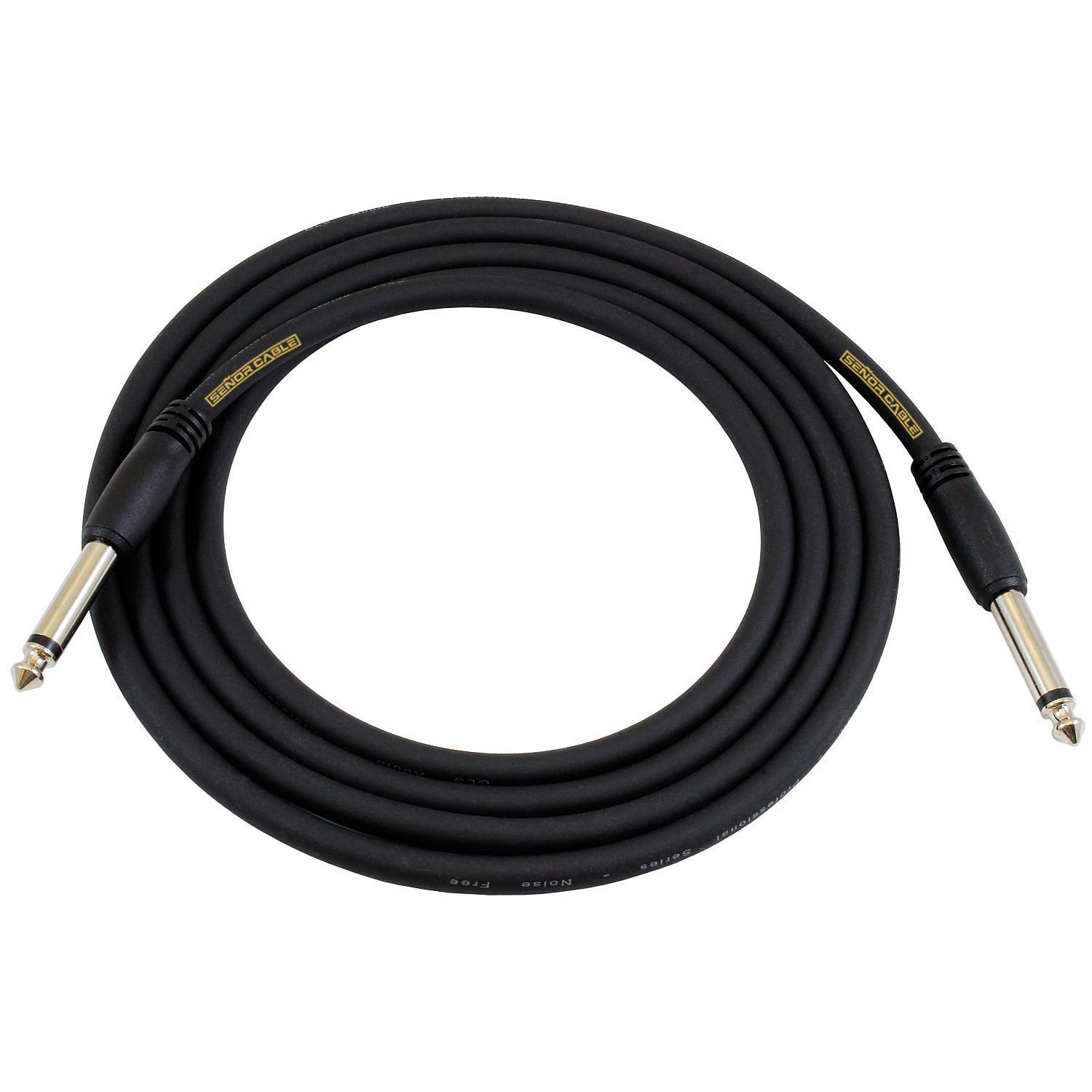 Senor Cable Instrument Cable | Instrument Cable Pack | Cable Instrument | Guitar Instrument Cable (Woven) Guitar Instrument Pack of 3 - Black (10.6 FT, Black, 3)