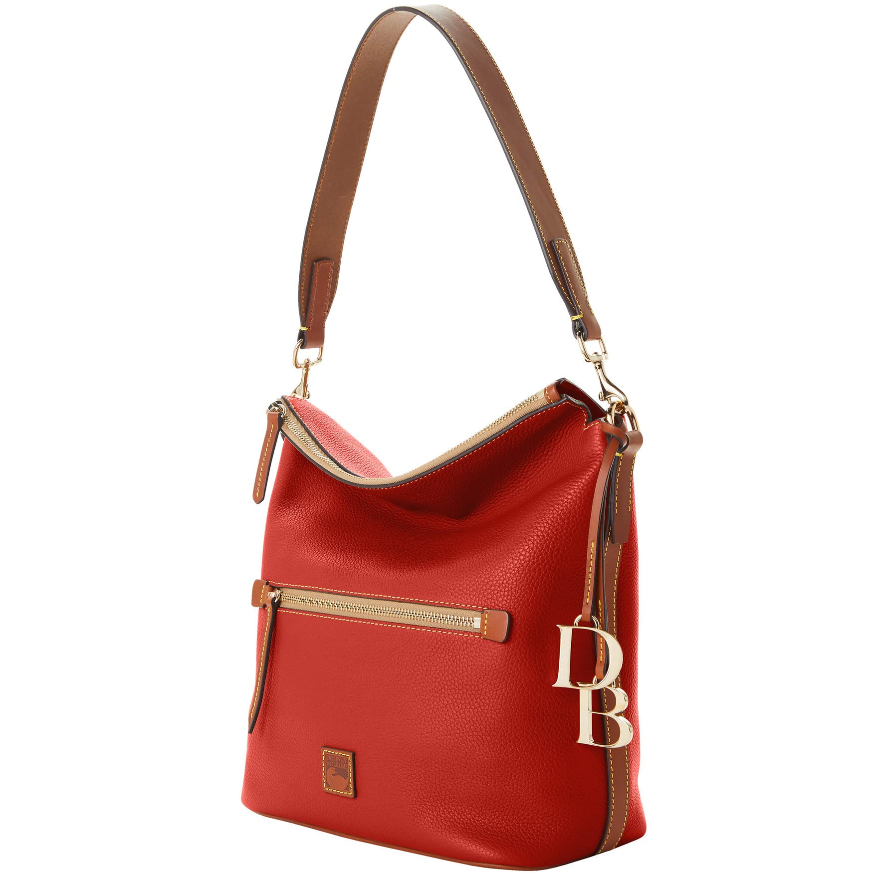 Dooney & Bourke Handbag, Pebble Grain Large Sac Shoulder Bag - Terracotta
