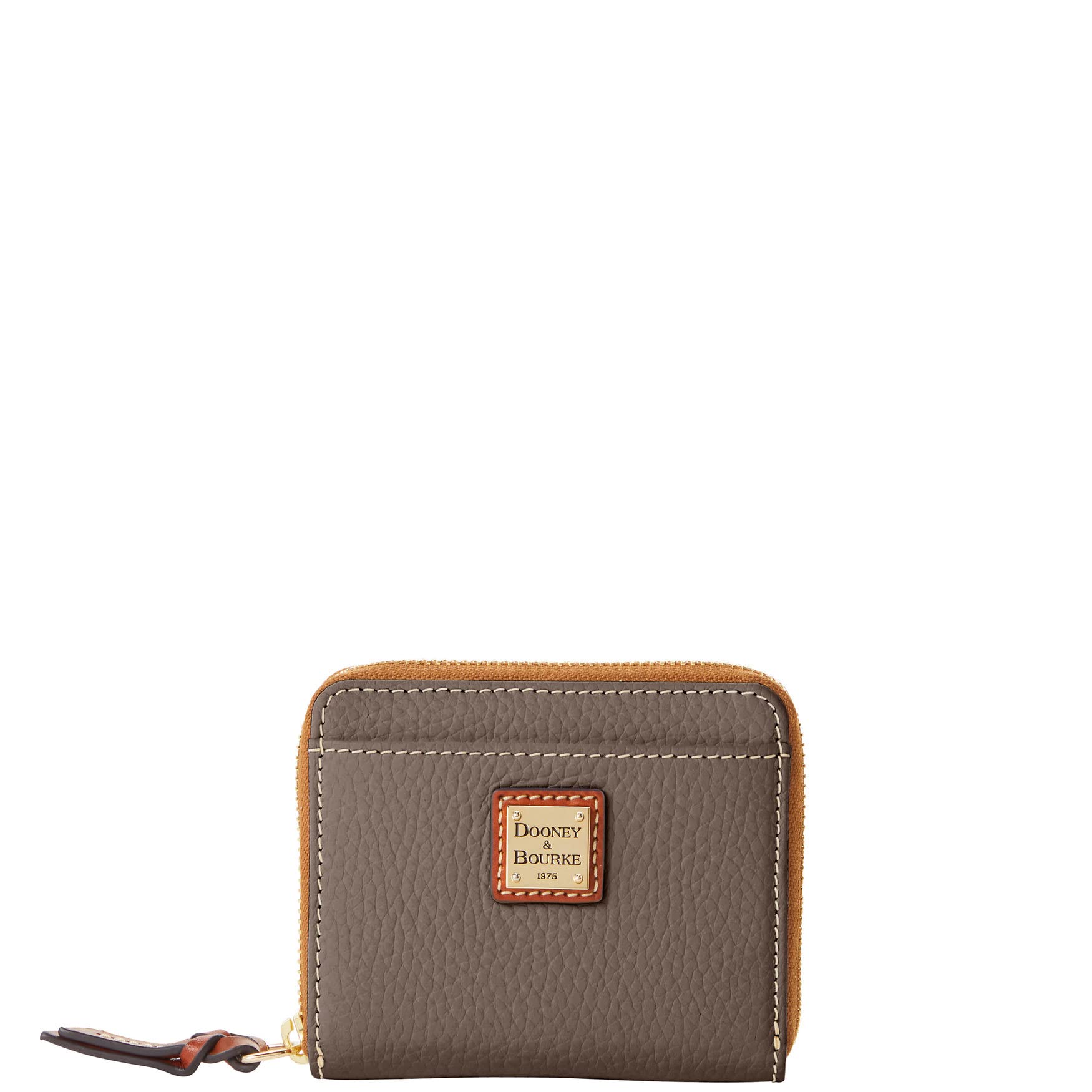 Dooney & Bourke Wallet, Pebble Grain Small Zip Around Wallet - Elephant