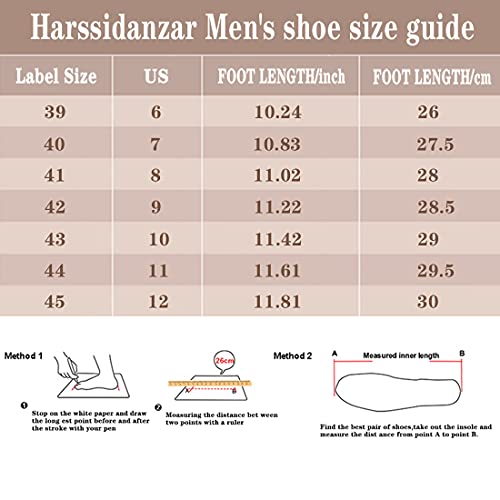 Harssidanzar Genuine Leather Sandals Mens For Outdoor Sandals Mens Adjustable Strap Sandals Leather sandals Men GM202A,Brown,Size 8