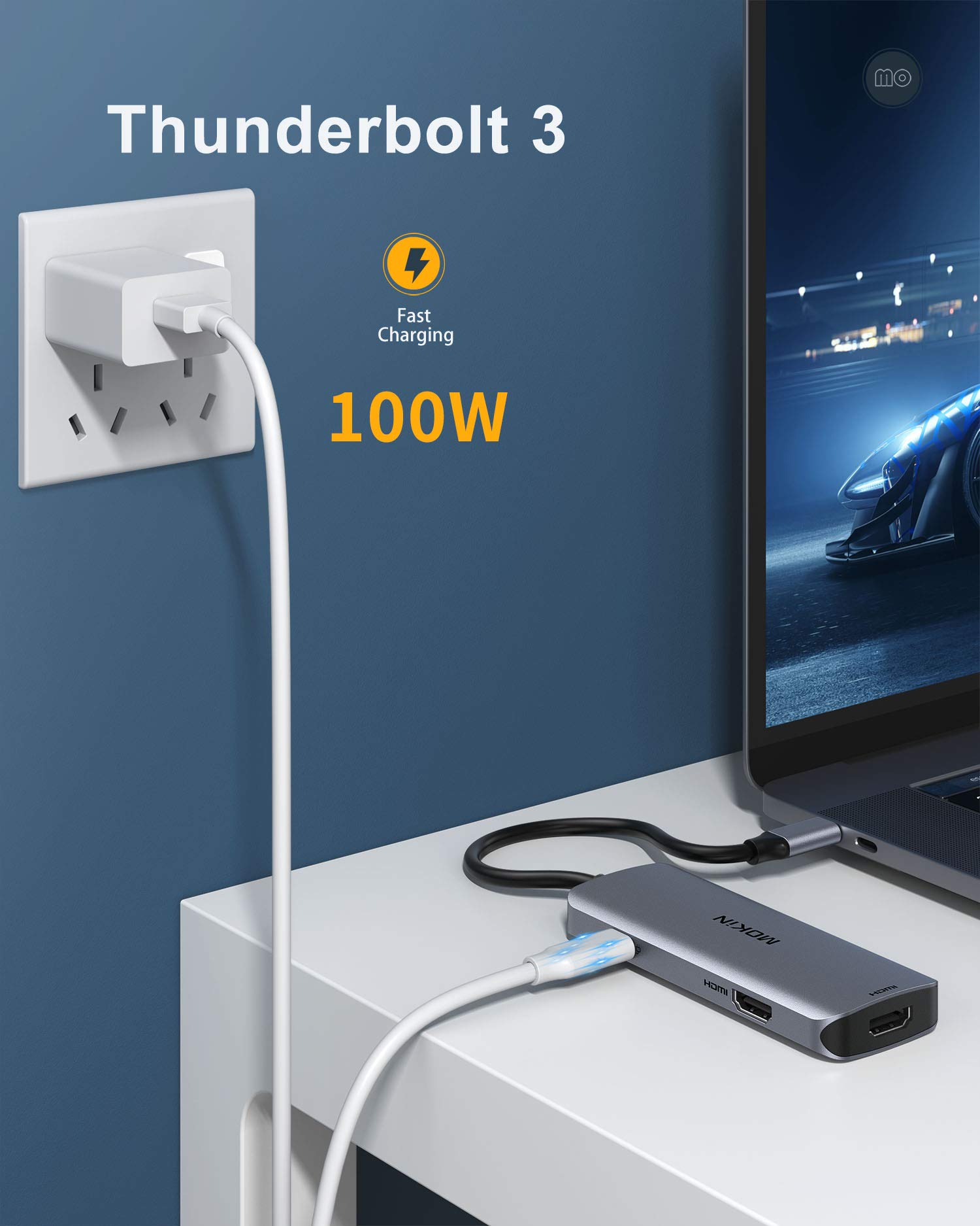 Docking Station USB C to Dual HDMI Adapter, USB C Hub Dual HDMI Monitors for Windows,USB C Adapter with Dual HDMI,3 USB Port,PD Compatible for Dell XPS 13/15, Lenovo Yoga,etc