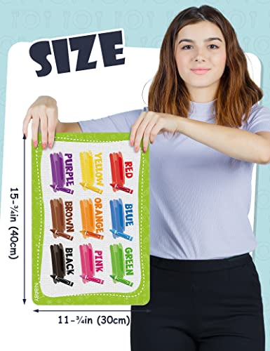 NiBaby Kids' Non Slip Educational Placemats Set of 4 Washable, Children's Interactive Placemats Foldable, Toddler Placemats for Learning Alphabet, Numbers, Shapes, Colors- Durable Reusable PU Leather