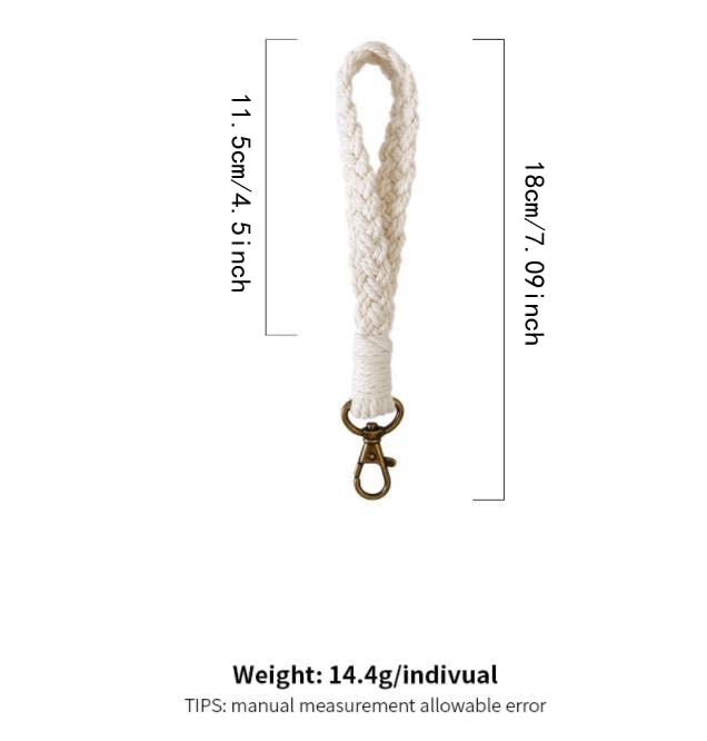 Dannwlot 6pcs Boho Macrame Wristlet Keychain for Women Car Key Holder Lanyard Keyring Strap Wallet Pendant Teacher Mother's Day Gift