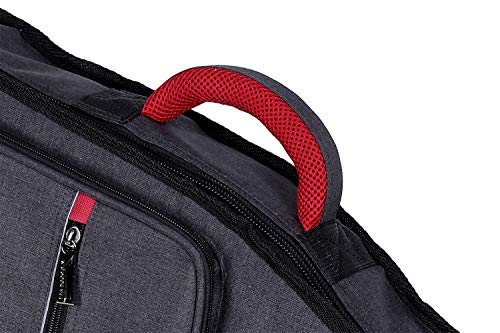Crossrock CRSG107D Dreadnought Guitar Bag, 10mm Padding, Backpack Available, Dark Grey (CRSG107DGR)