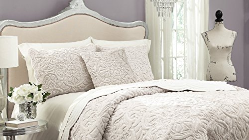 Vue Plush Décor Modern Geometric Square Decorative Throw Pillow, 18" x 18", Ivory