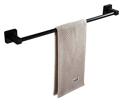 Towel BAR Rack Towel Holder Punch-Free Nordic Towel Rack, Leaves Single-Pole Black Towel bar Stainless Steel Bathroom Towel Rod H? (Color : F)