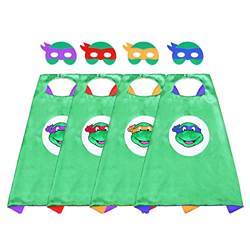 Joy2ee Superhero Ninja Cartoon Dress up Cosplay Costumes for Kids with Cape and Eye Mask
