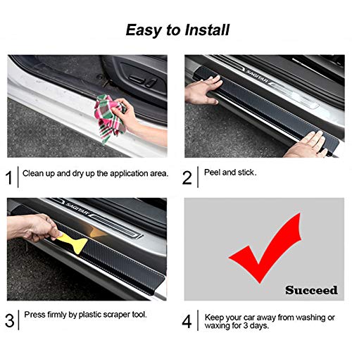 Car Decal Sticker Protective Film Multifunctional Car Stickers Car Door Sill Decoration Scuff Plate for Ford Ranger (white)
