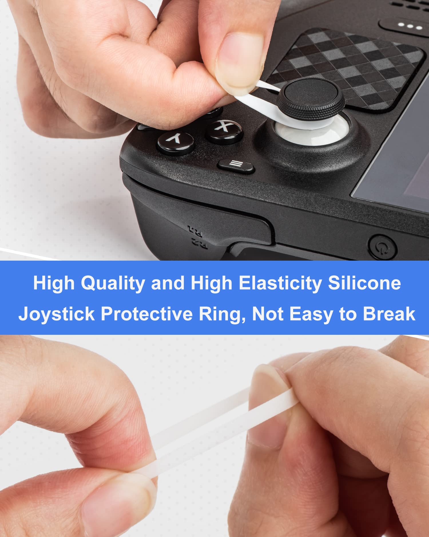 DEVASO 20 Pcs Joystick Protectors, Invisible Protection During Gaming, Silicone Elastic Joystick Protective Ring Compatible with PS5 VR2/Steam Deck/ROG Ally/Switch Pro/Xbox/PS4/PS5