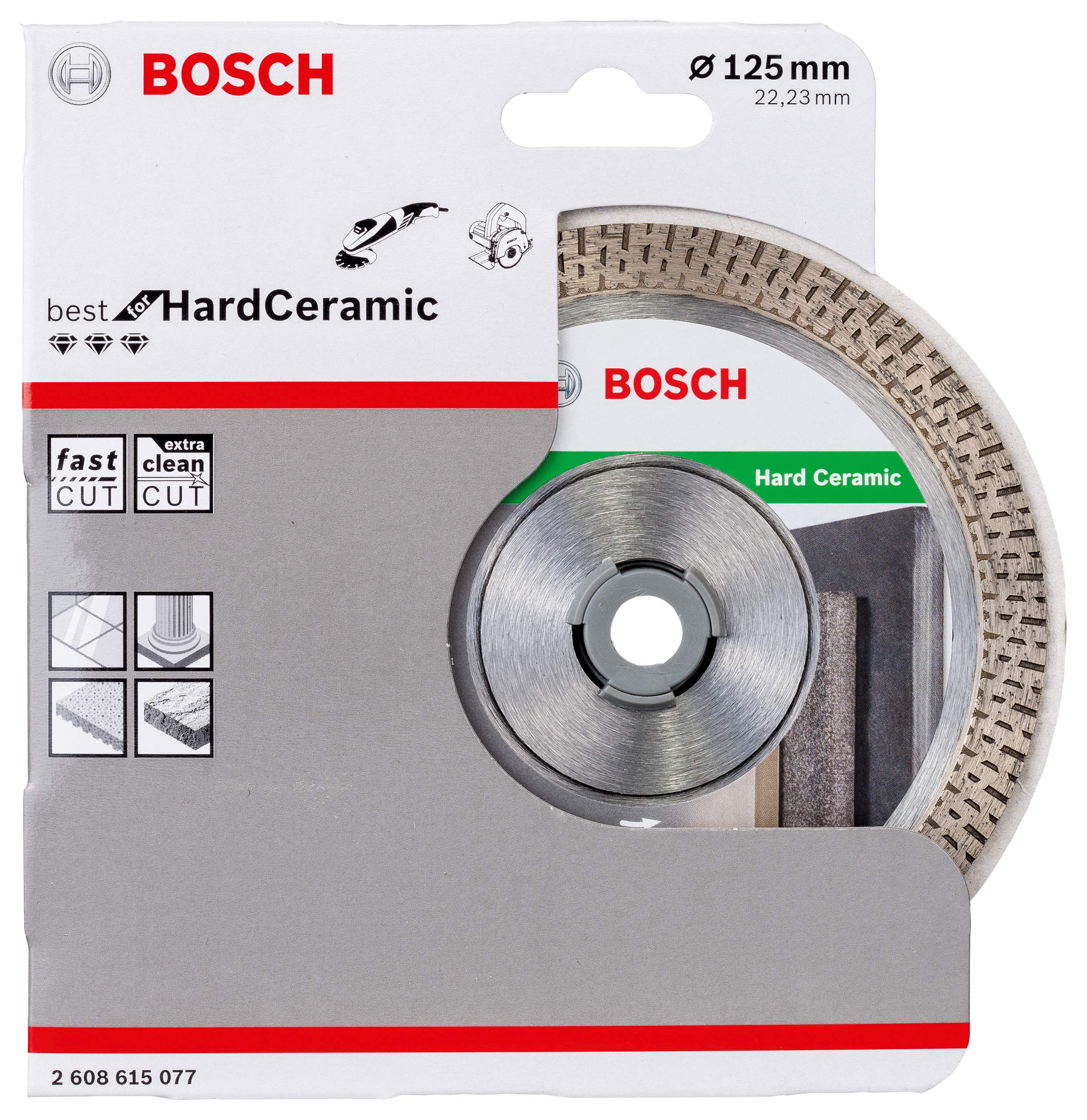 Bosch 2 608 615 077 125 mm 1pc (S) Circular Saw Blade – TCT Circular Saw Blades Ceramic Dura, 12.5 cm, 2.22 cm, 1.4 mm, Bosch, 1 pc (S))
