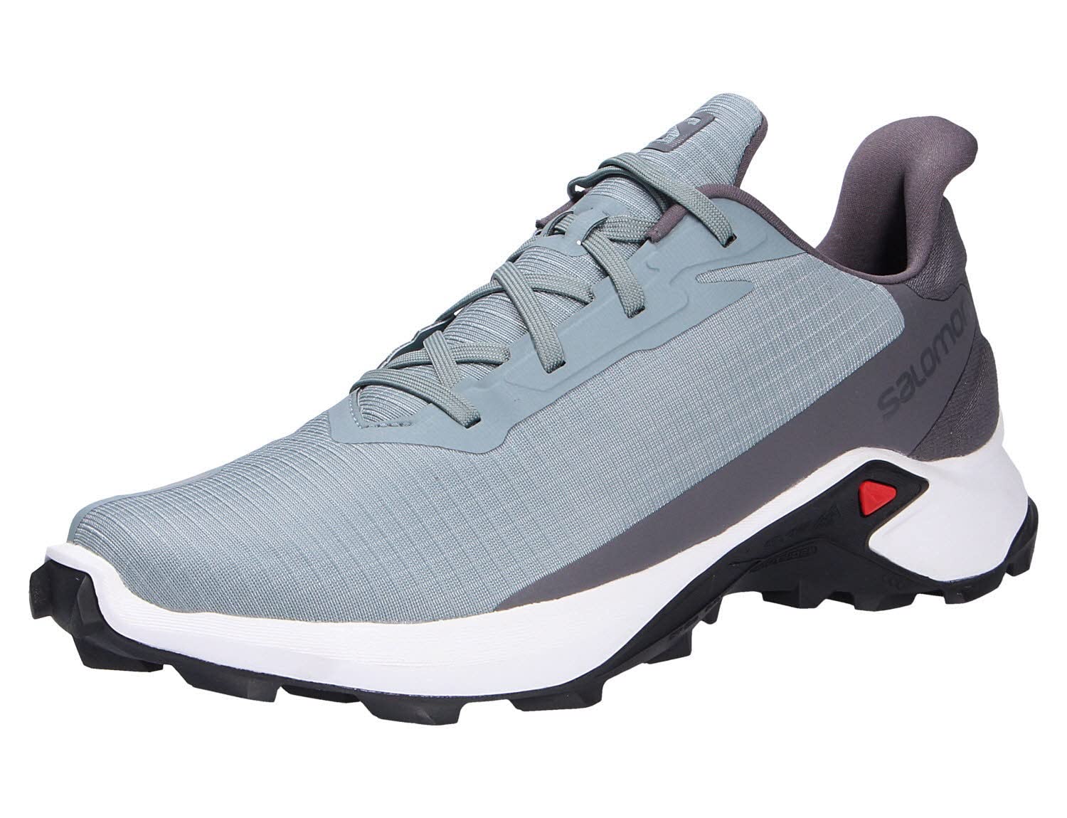 Salomon ALPHACROSS 3 Trail Running Shoes for Men, Trooper/White/Magnet, 10.5