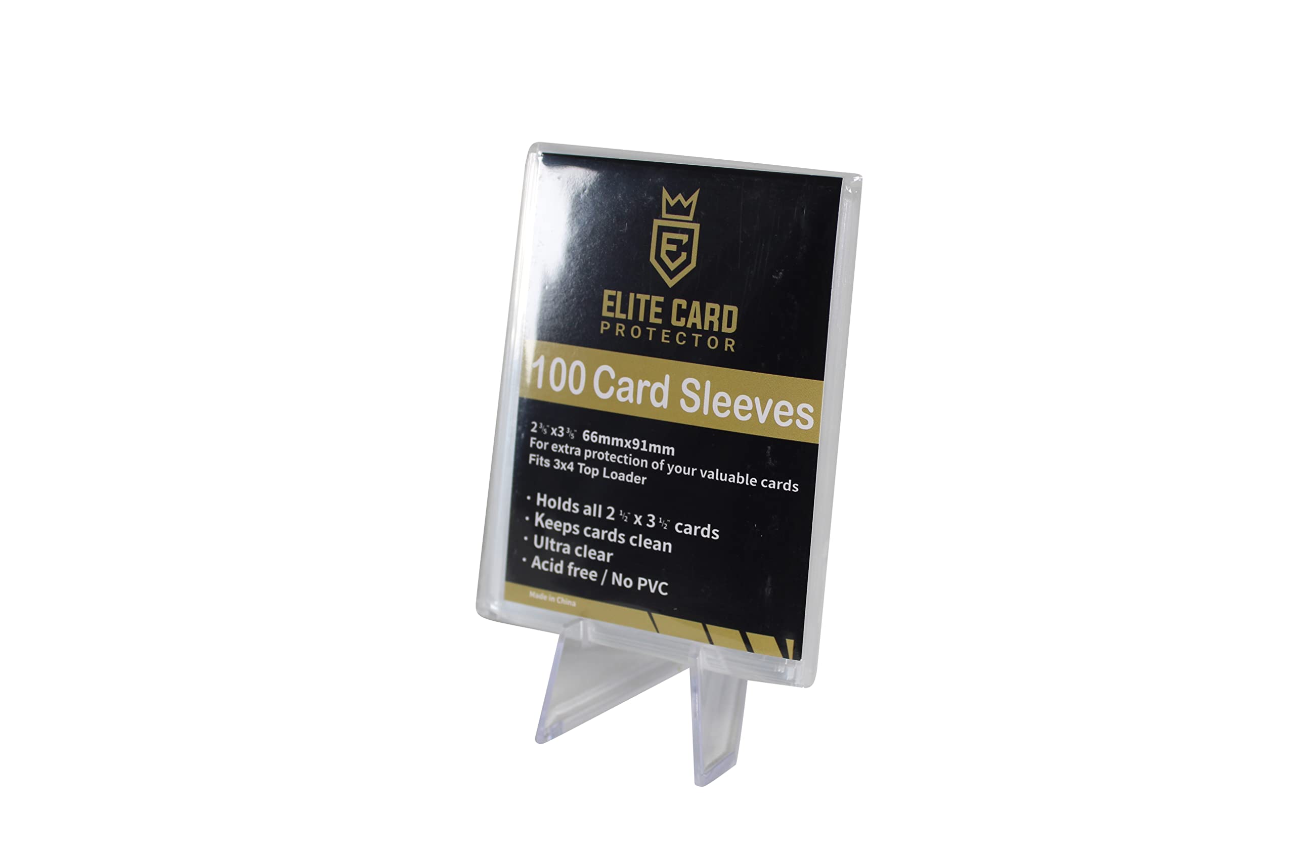 Elite Card Protector 3" x 4" Toploaders. 100 Toploader + 100 Sleeves for Collectible Trading Cards (100 ct.) Up to 35Pt Thick. Premium Card Protection to Keep Your Collection Safe!