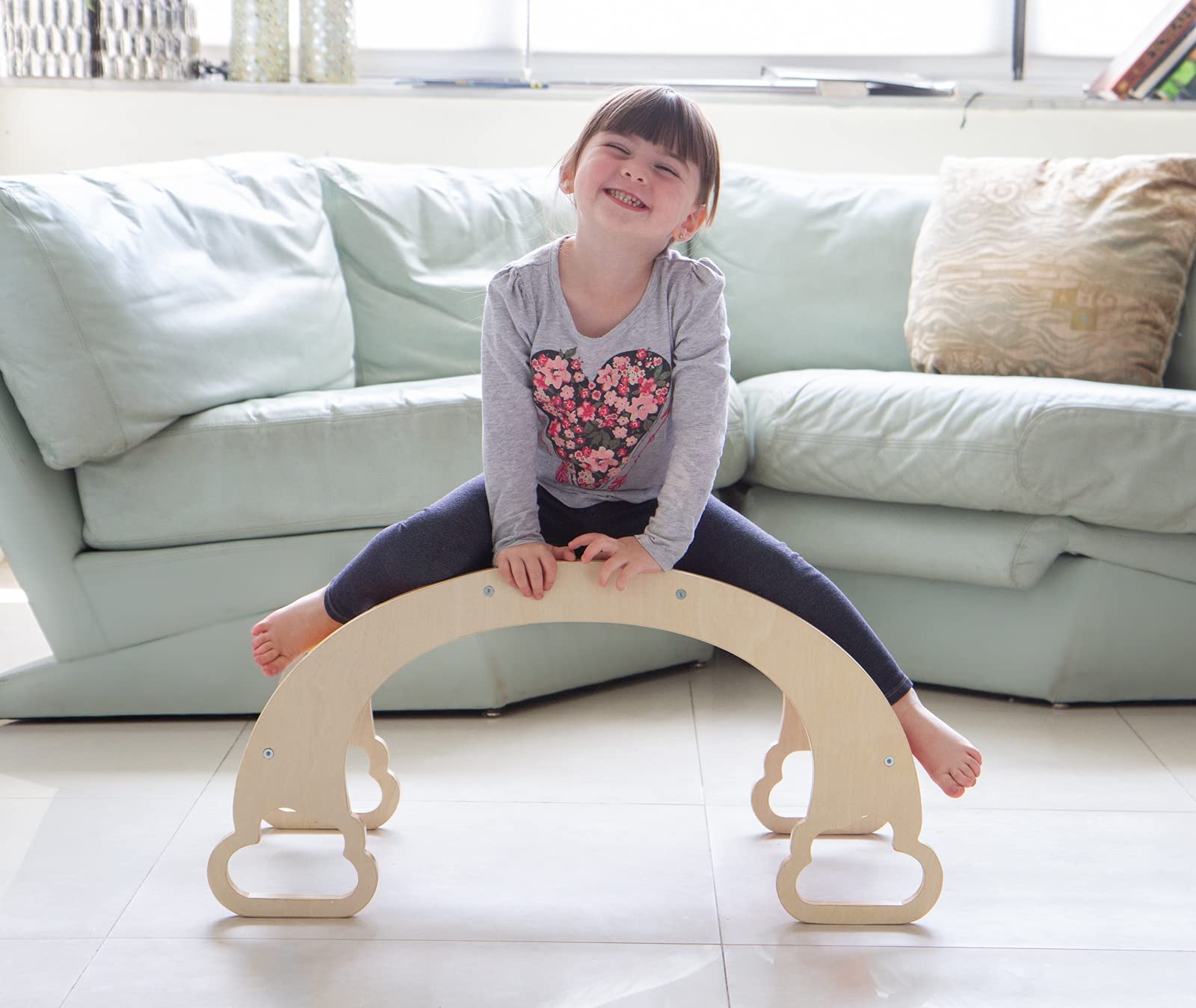 Waldorf Rocker Board for Toddlers - Safe Non Toxic Climbing and Rocking Board