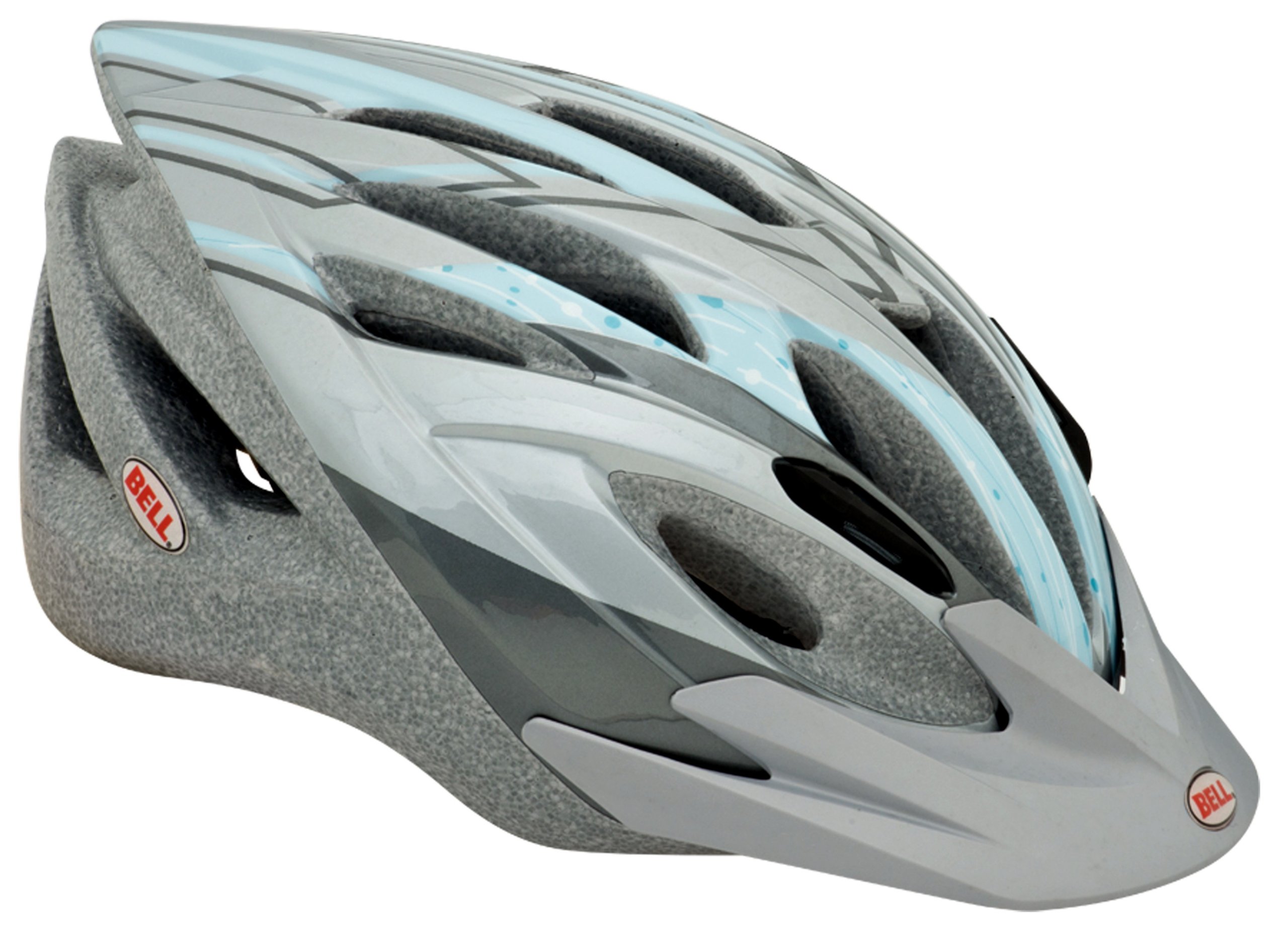 Chloe Mountain Girl Sassy Womens Bike Helmet, Gray Blue Cottonwood