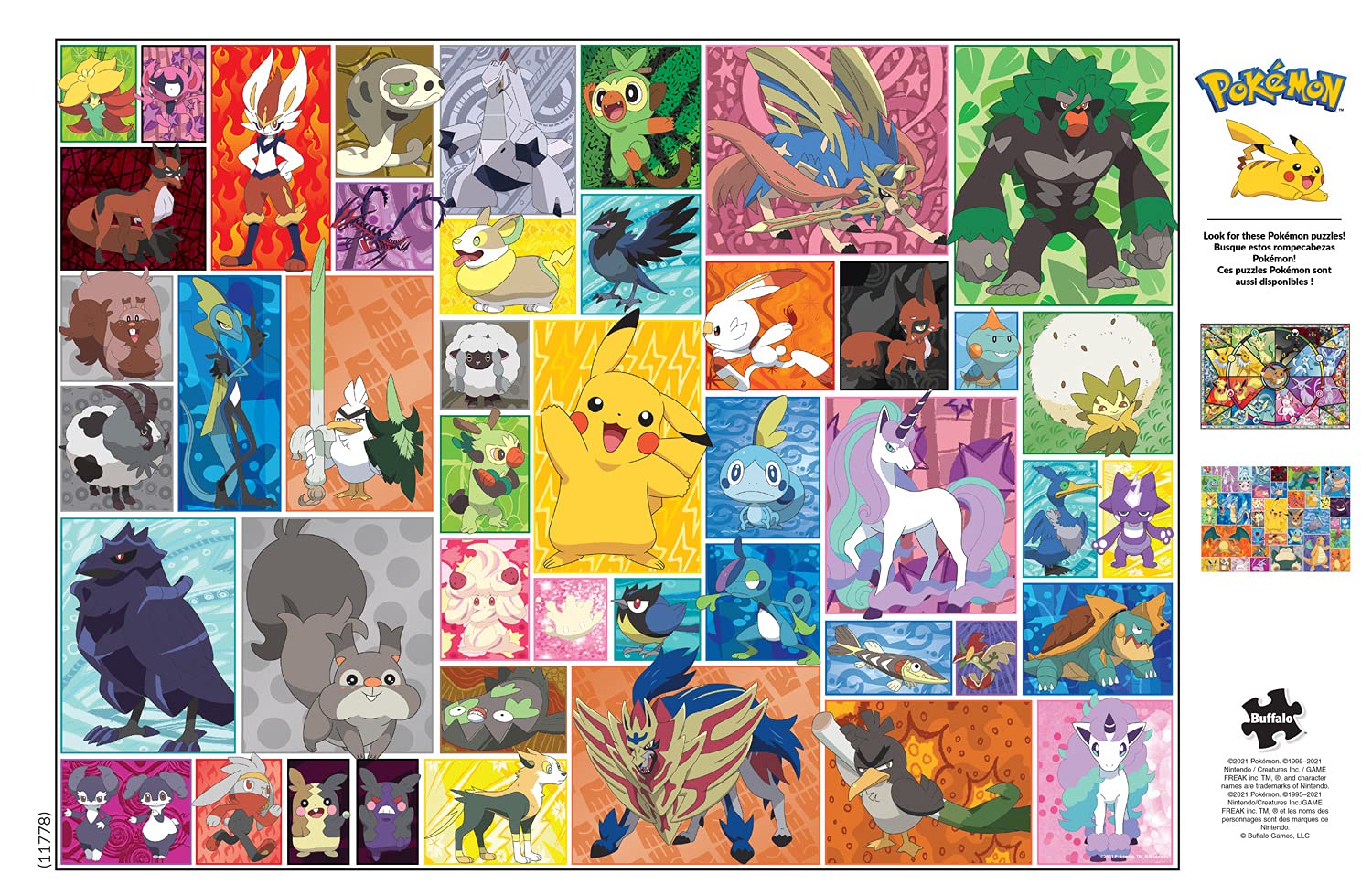Buffalo Games - Pokemon Galar Frames - 1000 Piece Jigsaw Puzzle for Adults Challenging Puzzle Perfect for Game Nights - 1000 Piece Finished Size Is 26.75 x 19.75