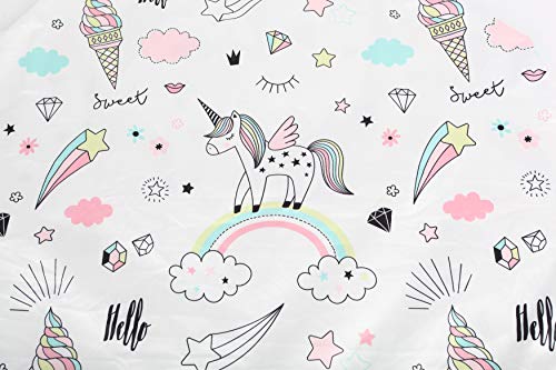 Car Seat Covers for Babies, Silky Nursing Cover for Breastfeeding, Matching Storage Bag (Unicorn)