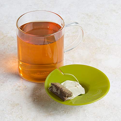 Epoca Kitchen Tool Primula Tea Bag Buddy &ndash Easy to Use &ndash Multipurpose &ndash 100% Silicone &ndash Green, 4.25-Inch