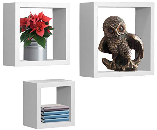 Sorbus Floating Box Shelves β Square Cube Wall Decor Hanging Shelves Decoration β Shelf for Living Room, Bedroom, Trophy Display, Photo Frames