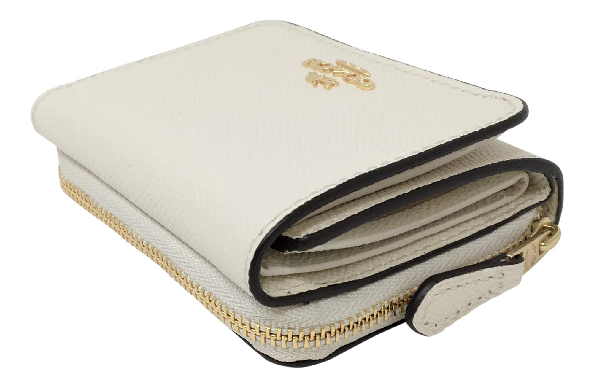 Coach Crossgrain Leather Tri-Fold Wallet Chalk F37968