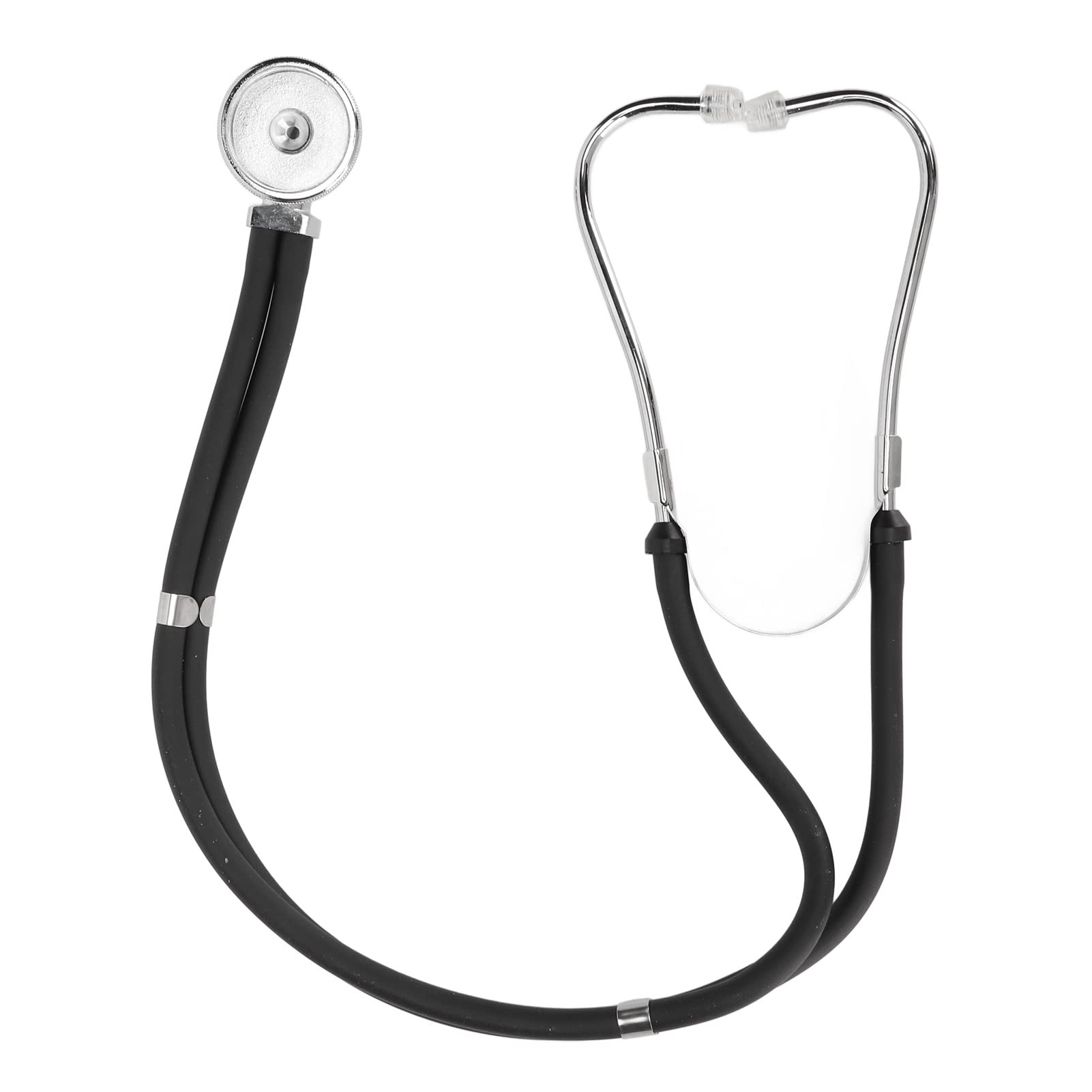 Double Head Stethoscope,ANGGREK Aluminium Alloy Multifunctional Clear Transmission Lightweight Fetal Head Stethoscope Teaching Stethoscope