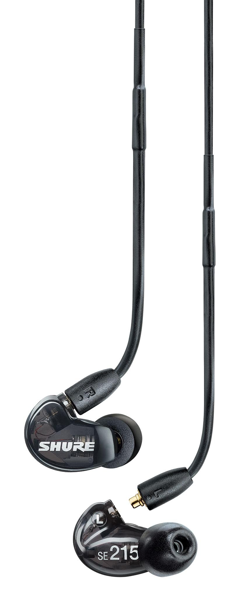 Shure AONIC 215 Wired Sound Isolating Earbuds, Clear Sound, Single Driver, Secure In-Ear Fit, Detachable Cable, Durable Quality, Compatible with Apple & Android Devices - Black