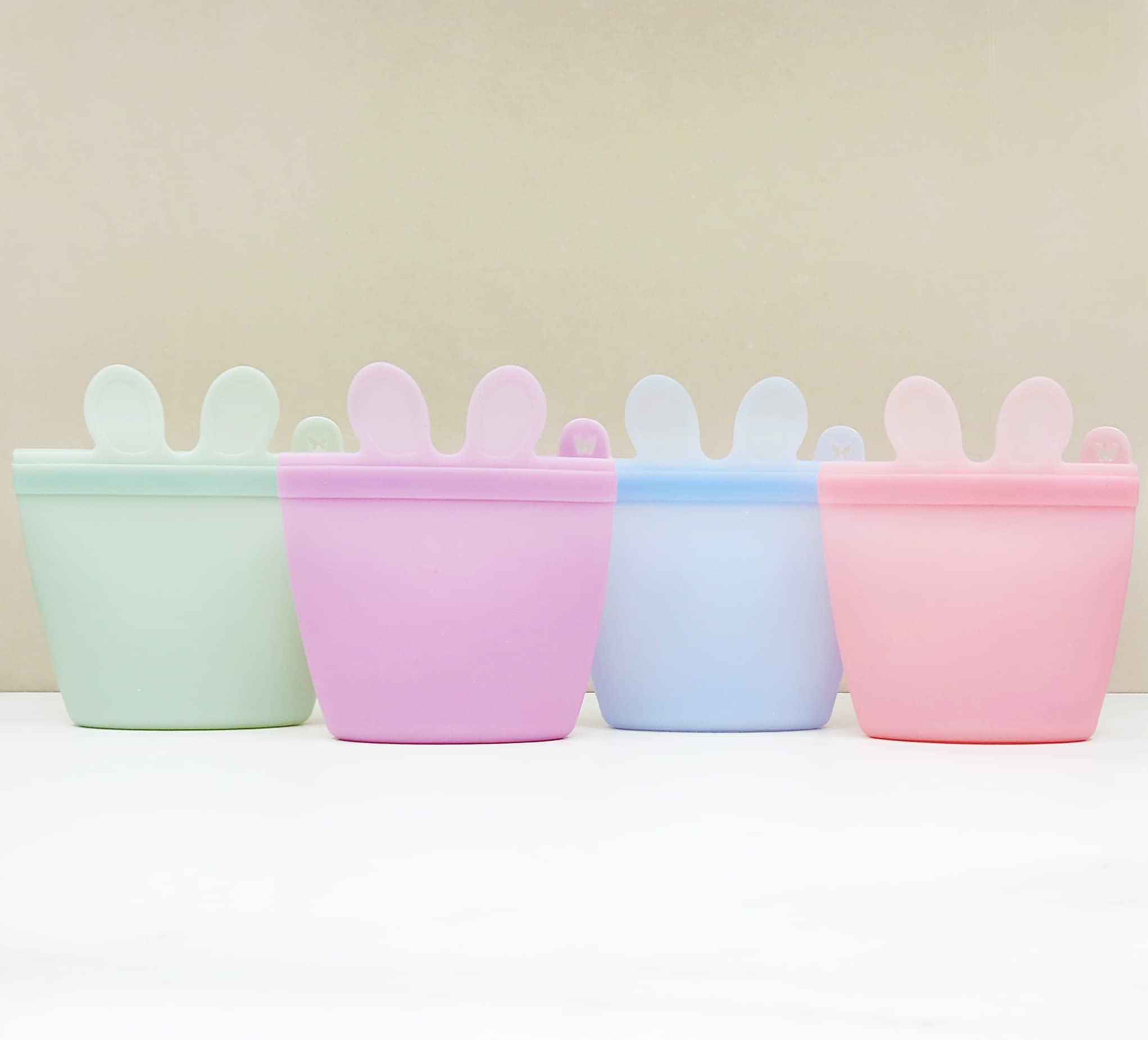 Elk and Friends Silicone Kids Snack Container | Food Grade Silicone | Reusable Pouch | Dishwasher Safe | 8oz Storage | 2 Pack