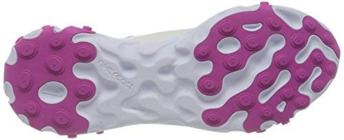 Nike Girls Race Running Shoe, White Fire Pink Sapphire Barely Volt, 3.5 Big Kid