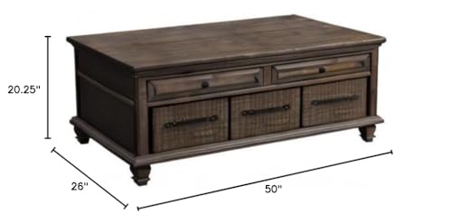 Coaster Furniture Coffee Table Weathered Burnish Brown 724058