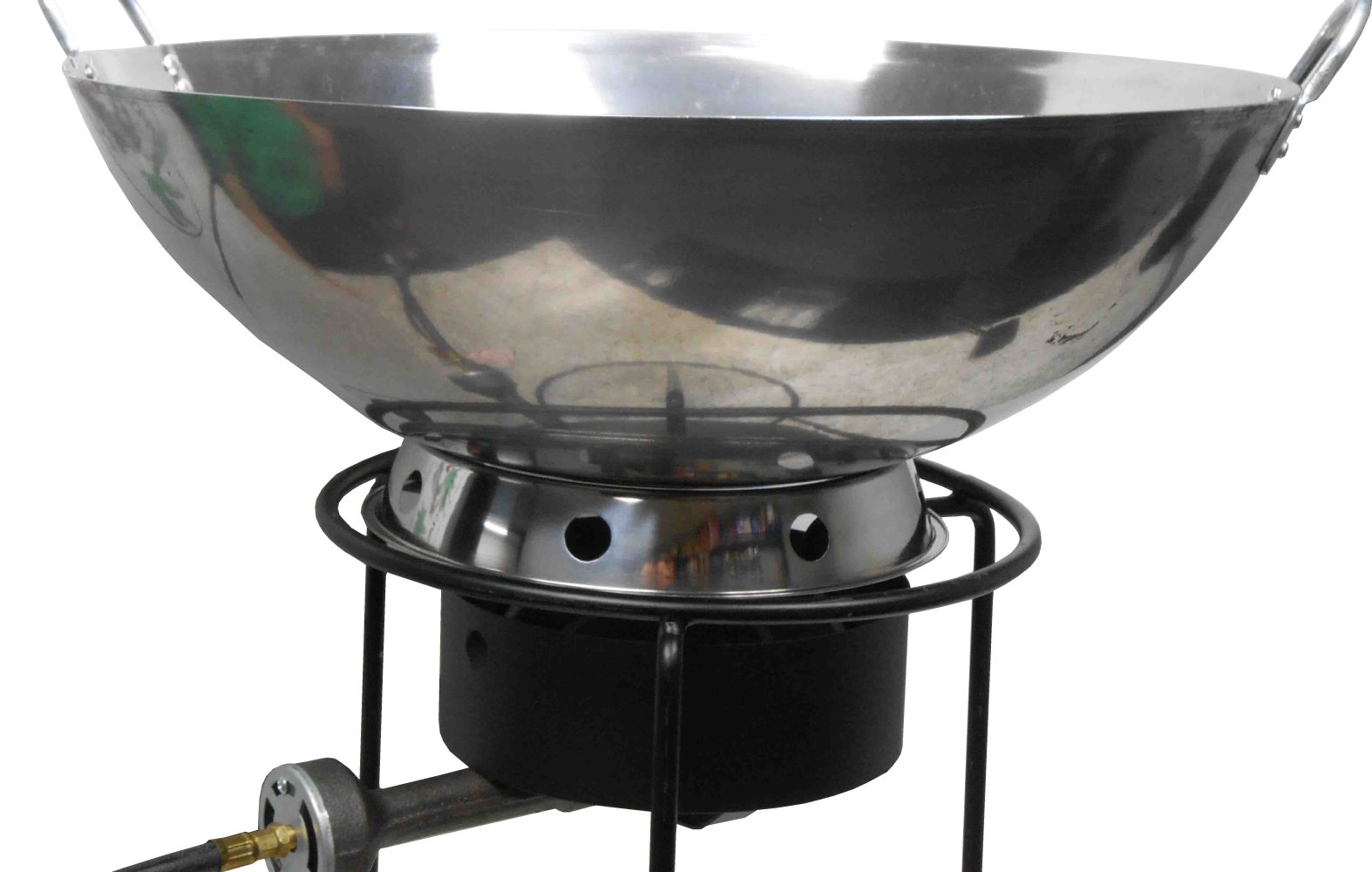 King Kooker SS22WKR 22″ Stainless Steel Wok with Ring