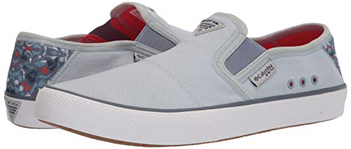Columbia Womens Slack Water PFG Slip Boat Shoe, Mirage/Bright Poppy, 7.5 US