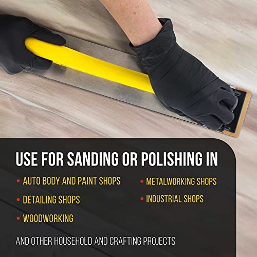 Dura-Gold Pro Series Longboard Hand Sanding File Sander Block - Hook & Loop Backing and PSA Backing Conversion Adapter Pad, Clip-On Sandpaper, Continuous Rolls, PSA Sheets, Sand Auto Paint Woodworking