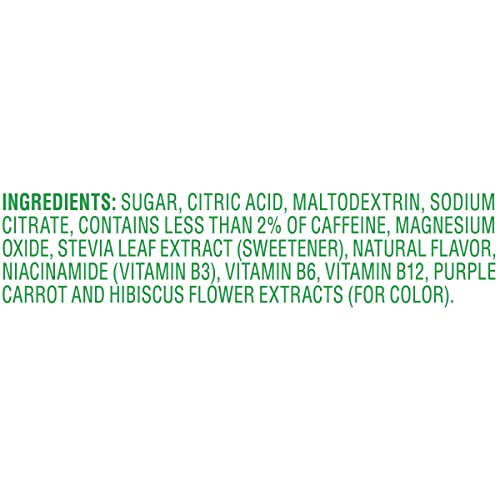 Crystal Light Pure Energy Mixed Berry Drink Mix with Caffeine, 48 ct Pack, 8 Boxes of 6 Packets