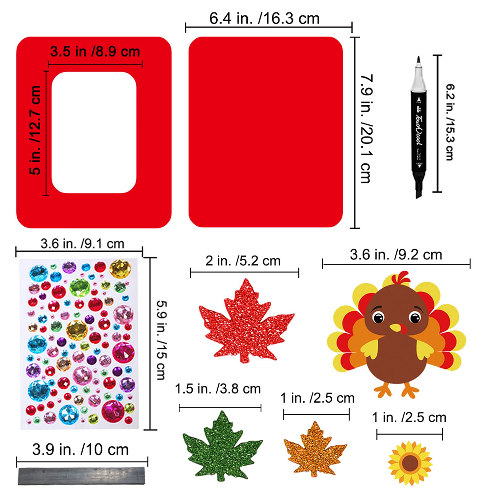 Winlyn 12 Sets Fall Craft Kits Fall Thanksgiving Picture Frame Decorations Art Sets Tree of Thanks Turkey Owl Smile Face Pumpkin Autumn Leaf Foam Stickers Arts and Crafts for Kids Party Activities