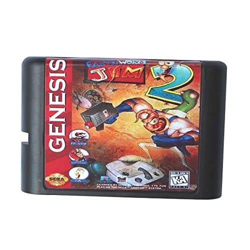 Samrad Earthworm Jim 2 Bit 16 MD Game Card For Sega Mega Drive For Genesis