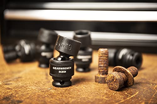GEARWRENCH 15 Piece 3/8inch Drive 6 Point Universal Impact Socket Set, Metric - 84918N