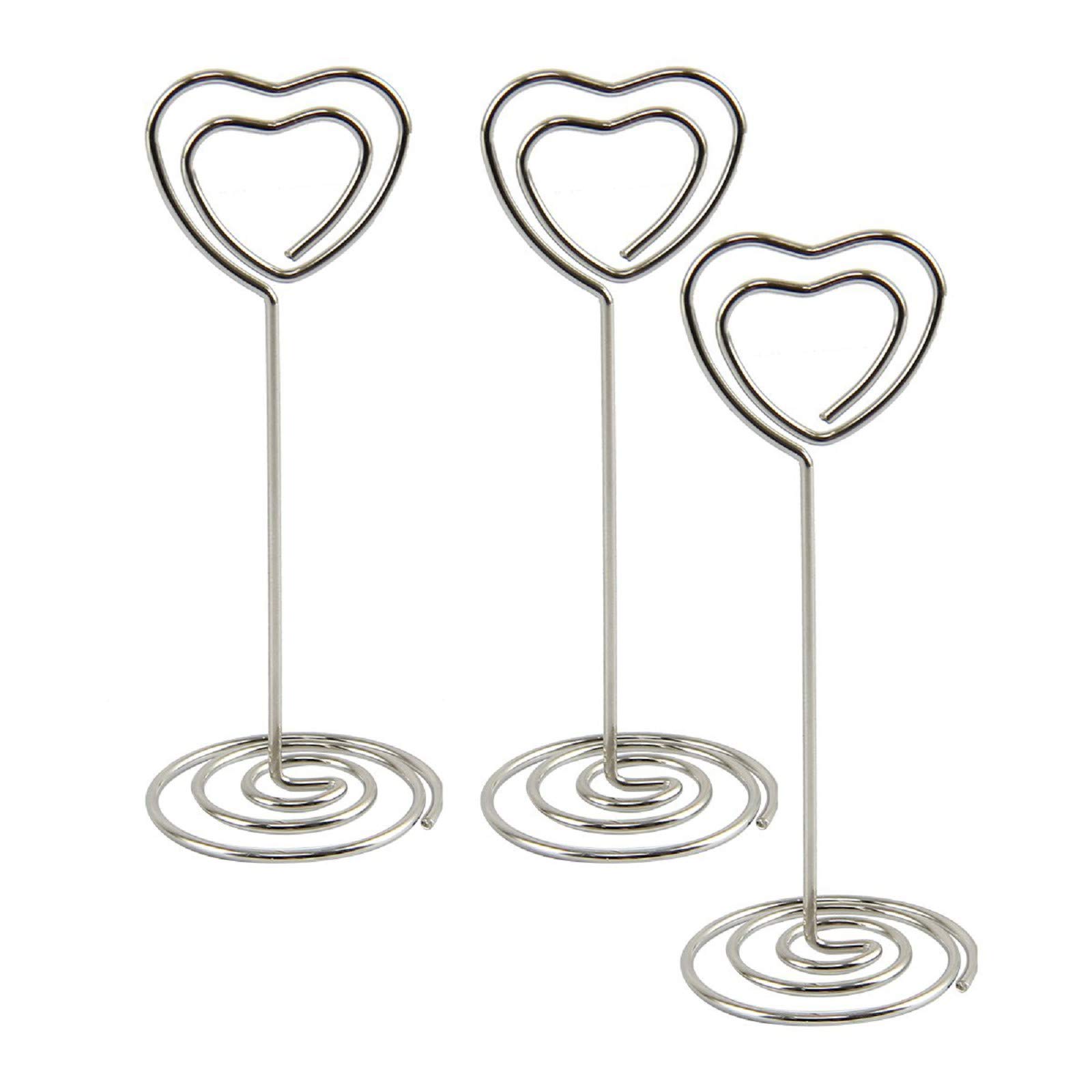 Leyeet Table Number Card Holders, 10pcs Table Photo Holder Table Picture Holder Wire Photo Holder Clips Memo Note Photo Stand for Party Wedding Table Decorations