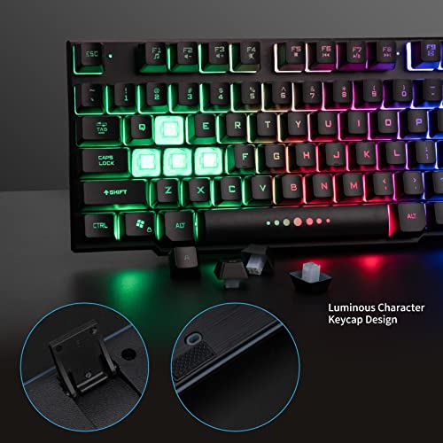 CHONCHOW Gaming Keyboard RGB Backlit Mechanical Keyboard (RK87B)