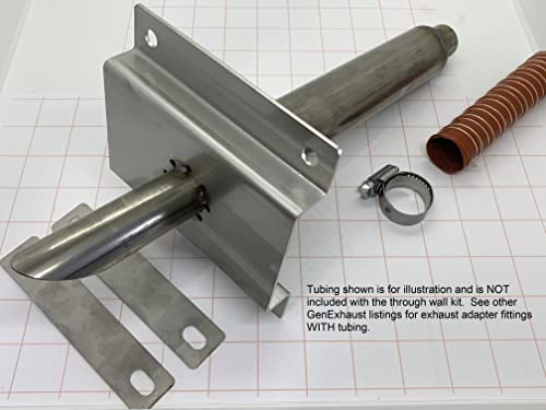 GenExhaust Universal Generator Exhaust System Double Layer Wall Attachment for 1" ID Silicone/Soft tubing