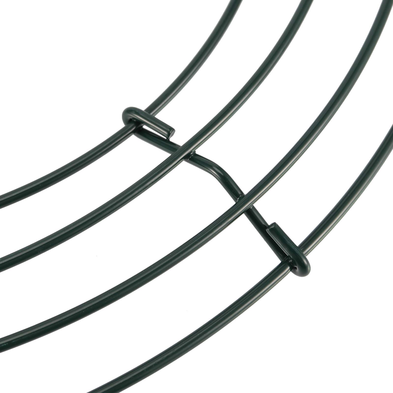 Wire Wreath Frame, ZEONHAK 20 Pack 10 Inches Round Metal Wreath Frame, Wire Wreath Rings for Wedding, Holidays, Home Party Garden Decorations, Valentines, Dark Green