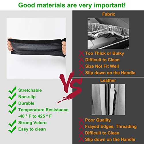 Mofason Refrigerator Door Handle Covers, Keep Appliance Clean for Fridge Microwave Oven Stove Bathroom Freezer Accessories Dishwasher- Your Kitchen Handle Protector (5pcs, Black)