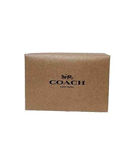 Coach Mini Skinny ID Key ring Coin Case Signature Wallet Brown True Red F88208