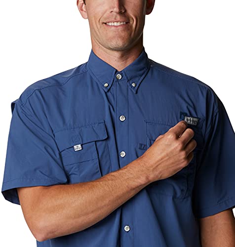 Columbia Men's Standard Bahama Ii Short Sleeve Shirt, Night Tide, Large