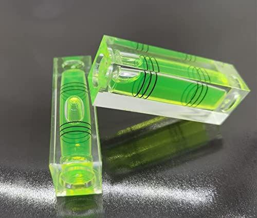 High Precision Bubble Spirit Levels Small Bullseye Level Long Square Mini Level for Wall Frames Hanging RV Tripod etc Measurement Leveling Tool 2 pcs(non-magnetic)