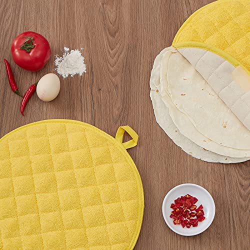 Lifaith ortilla Warmer,Tortilla Server,Pancake Keeper,Size 12β High Density Fabric Keep Warm,Bag to Keep Food Warm (Yellow) β¦
