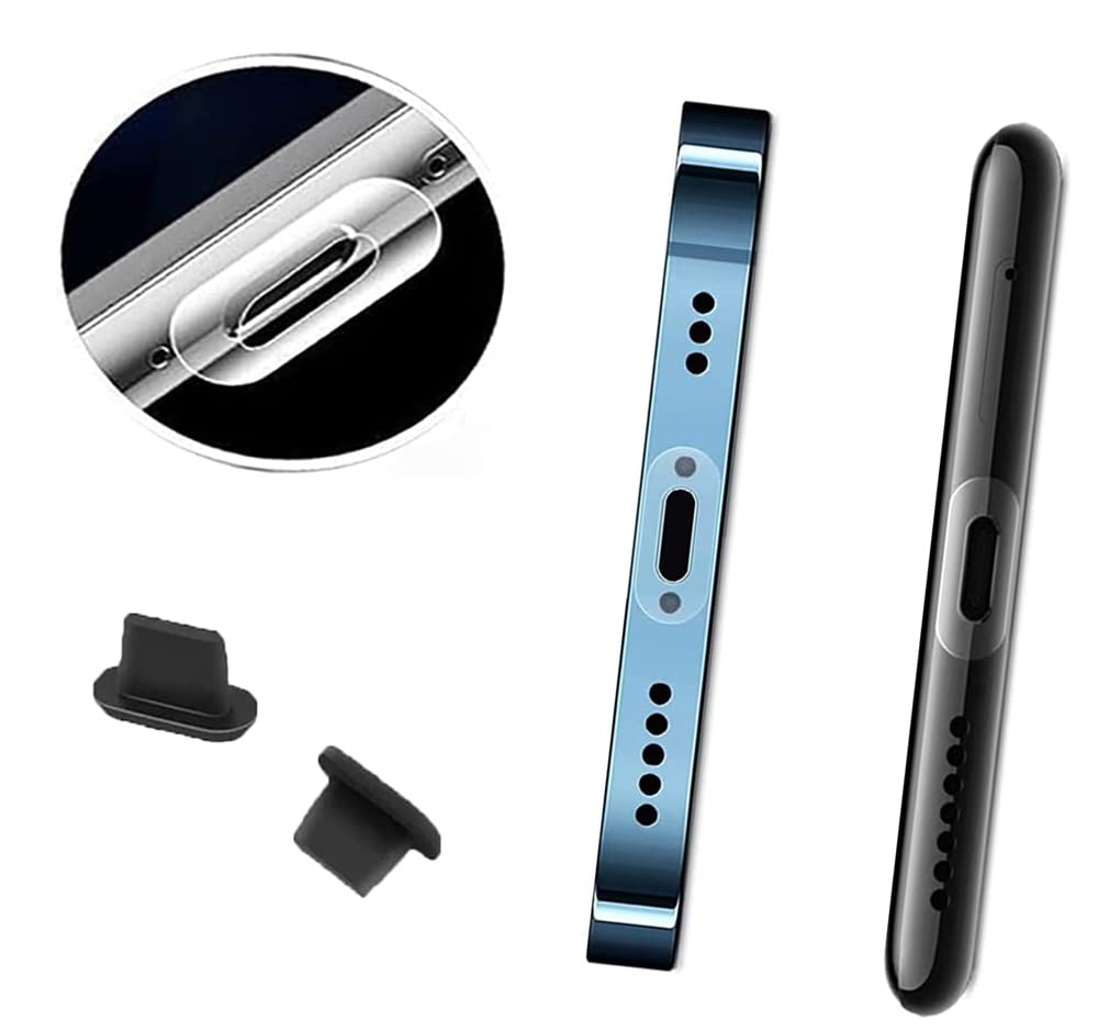 Epivol Transparent Protective Film for iPhone 14 Pro Max /14 Plus /13 Pro Max/12 Pro Max Charging Port Protection (10 Pack) Compatible with iPhone Anti Dust Plugs Cap