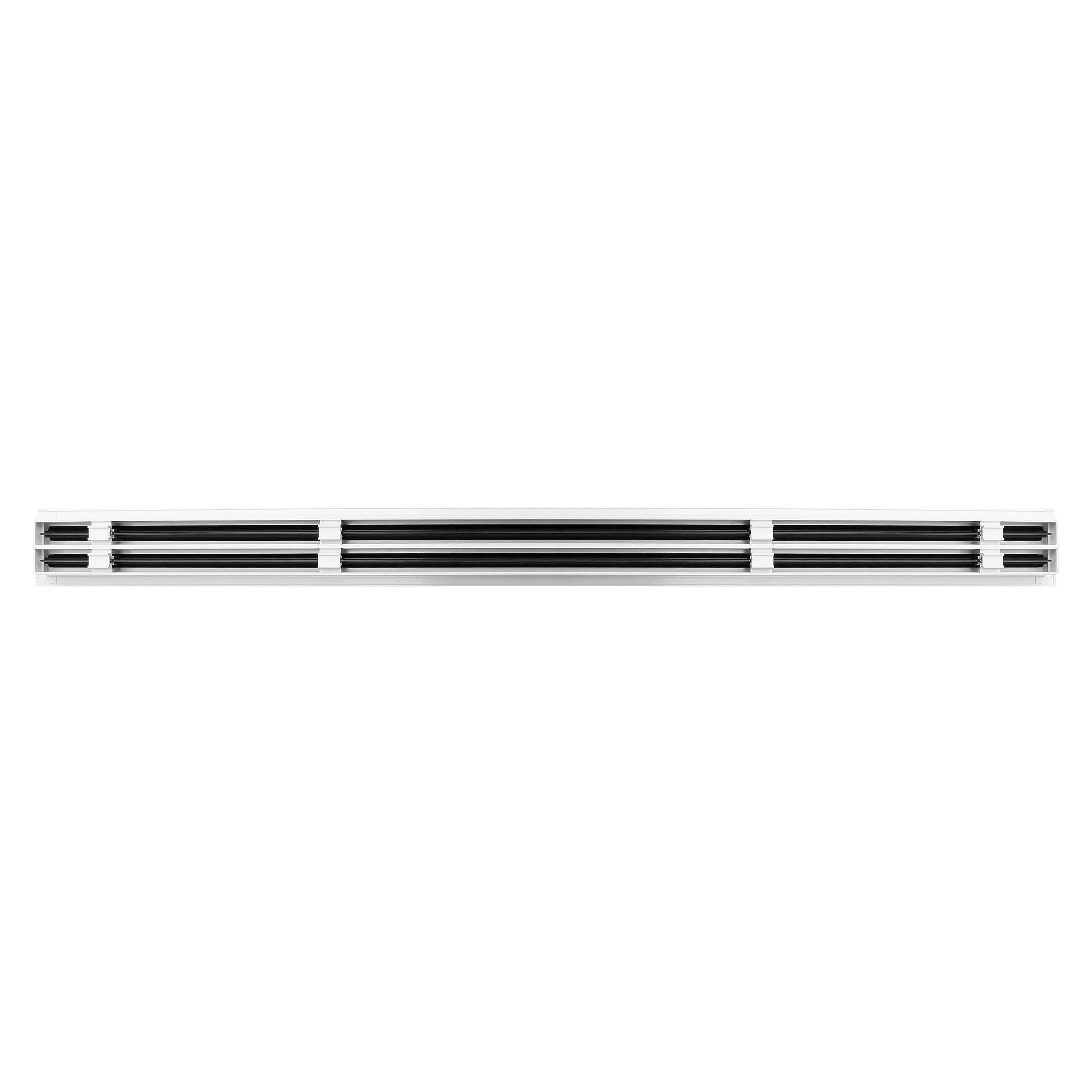 BUILDMART - 48" Linear Slot Diffuser - (2 Slot) Double Slot - White Decorative Air Vent - Modern AC Vent Cover for Ceiling, Walls & Floors - Texas Buildmart