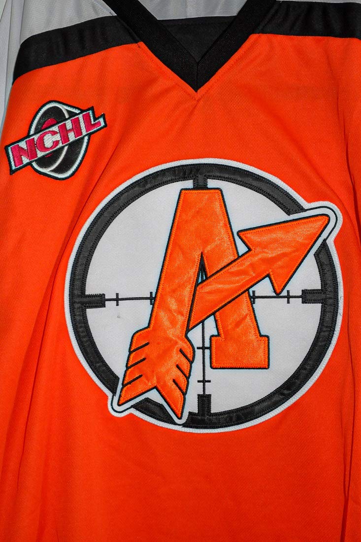 borizcustoms Doug The Thug Glatt Movie Orangetown Hockey Jersey Stitch (54, Orange)